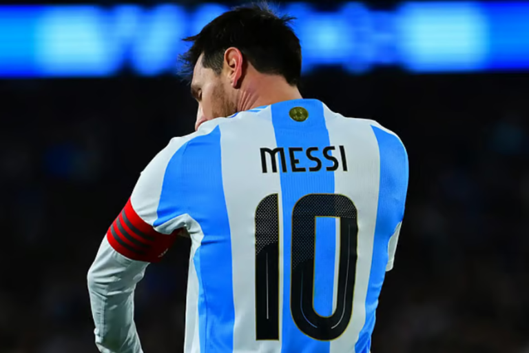 Captain Lionel Messi in Argentina's iconic number 10 jersey